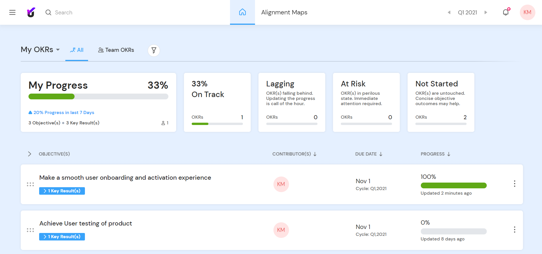 Navigating Through the OKR Dashboard|UnlockOKR|FAQs